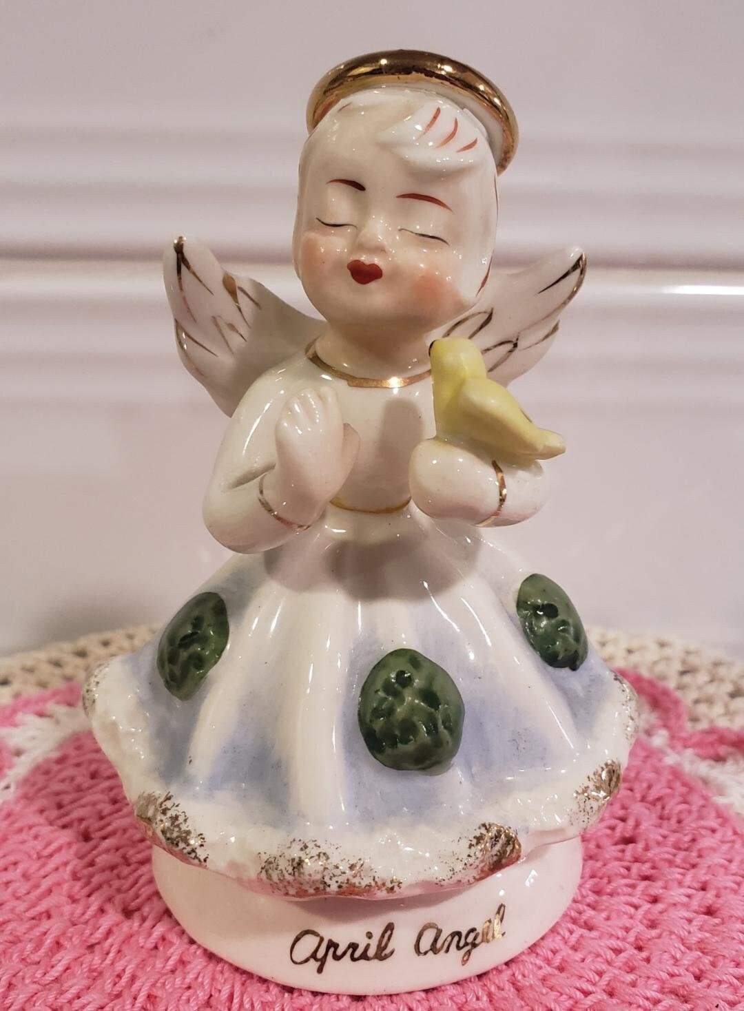 RARE Vintage April Angel, Angel of the Month, Birthday Angel, April ...