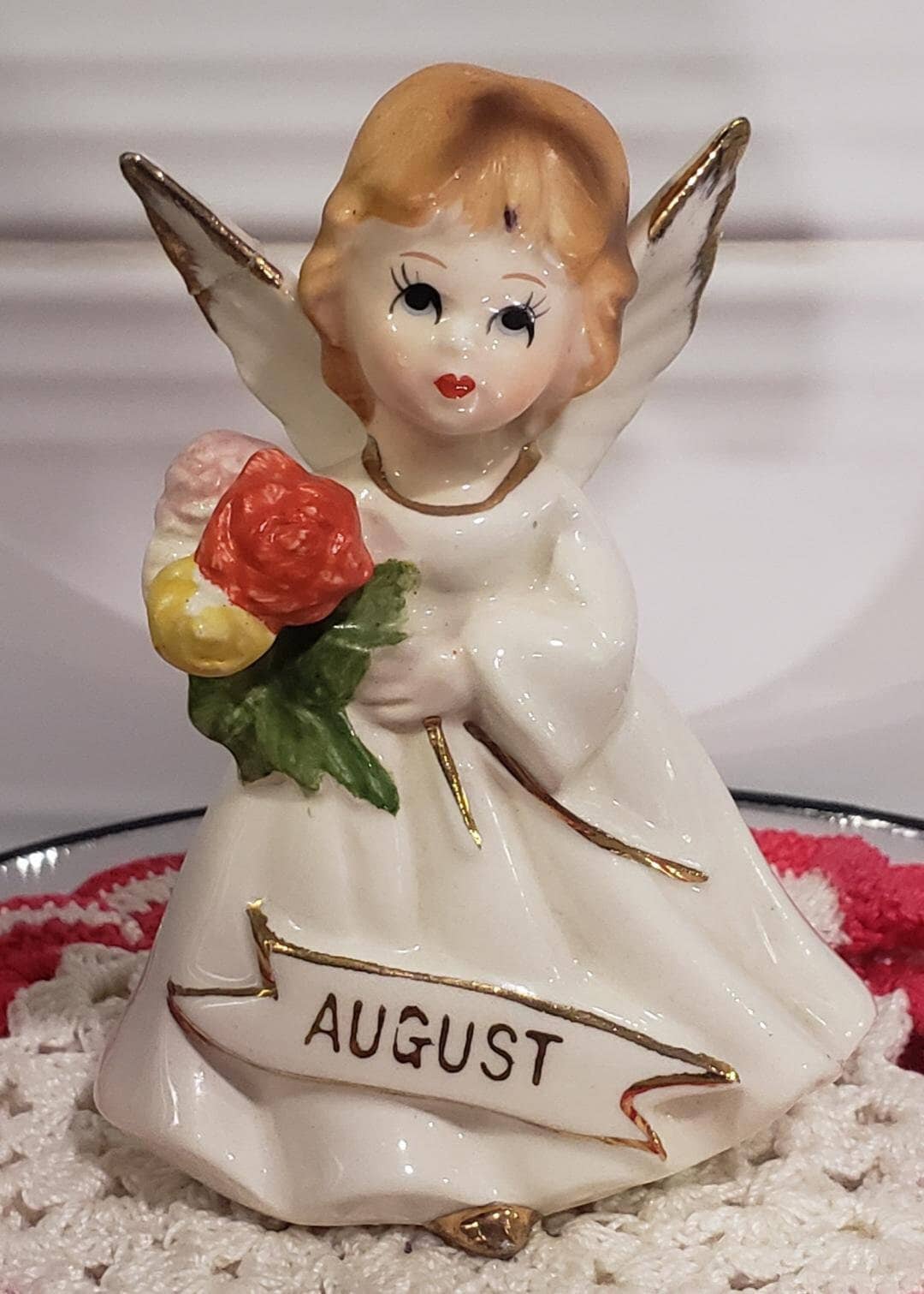 Vintage August Angel by Royal Crown, Angel of the Month, Birthday Angel ...