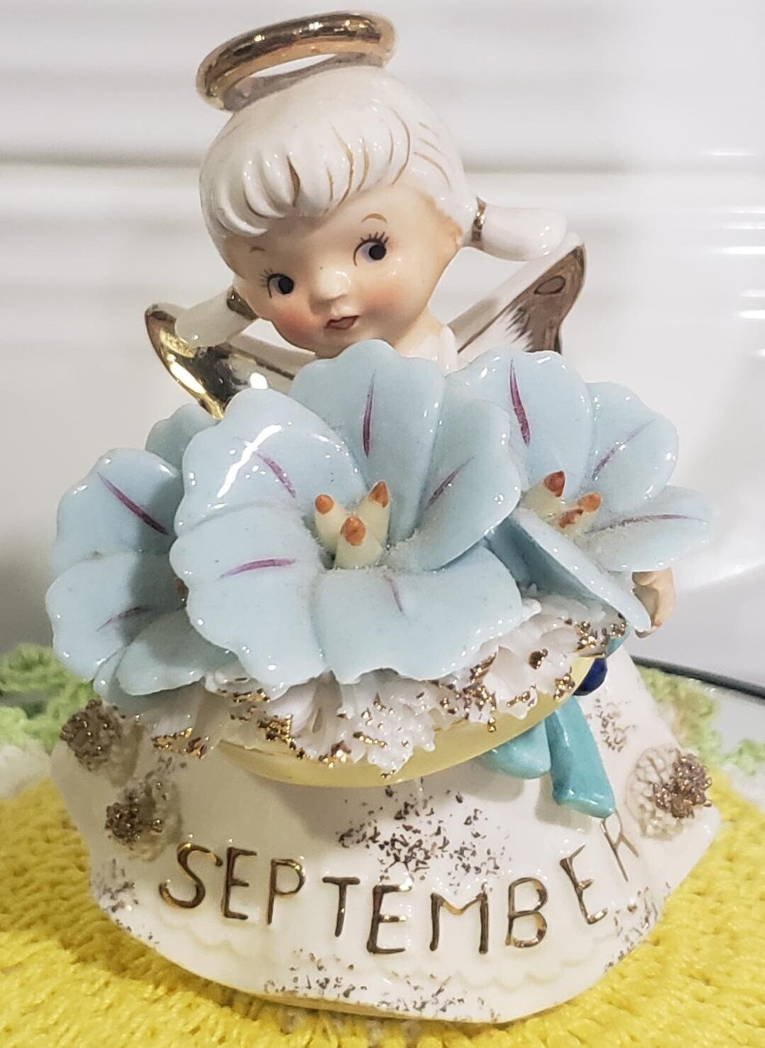 Vintage Lefton September Angel, Geo Z Lefton, Angel of the Month ...