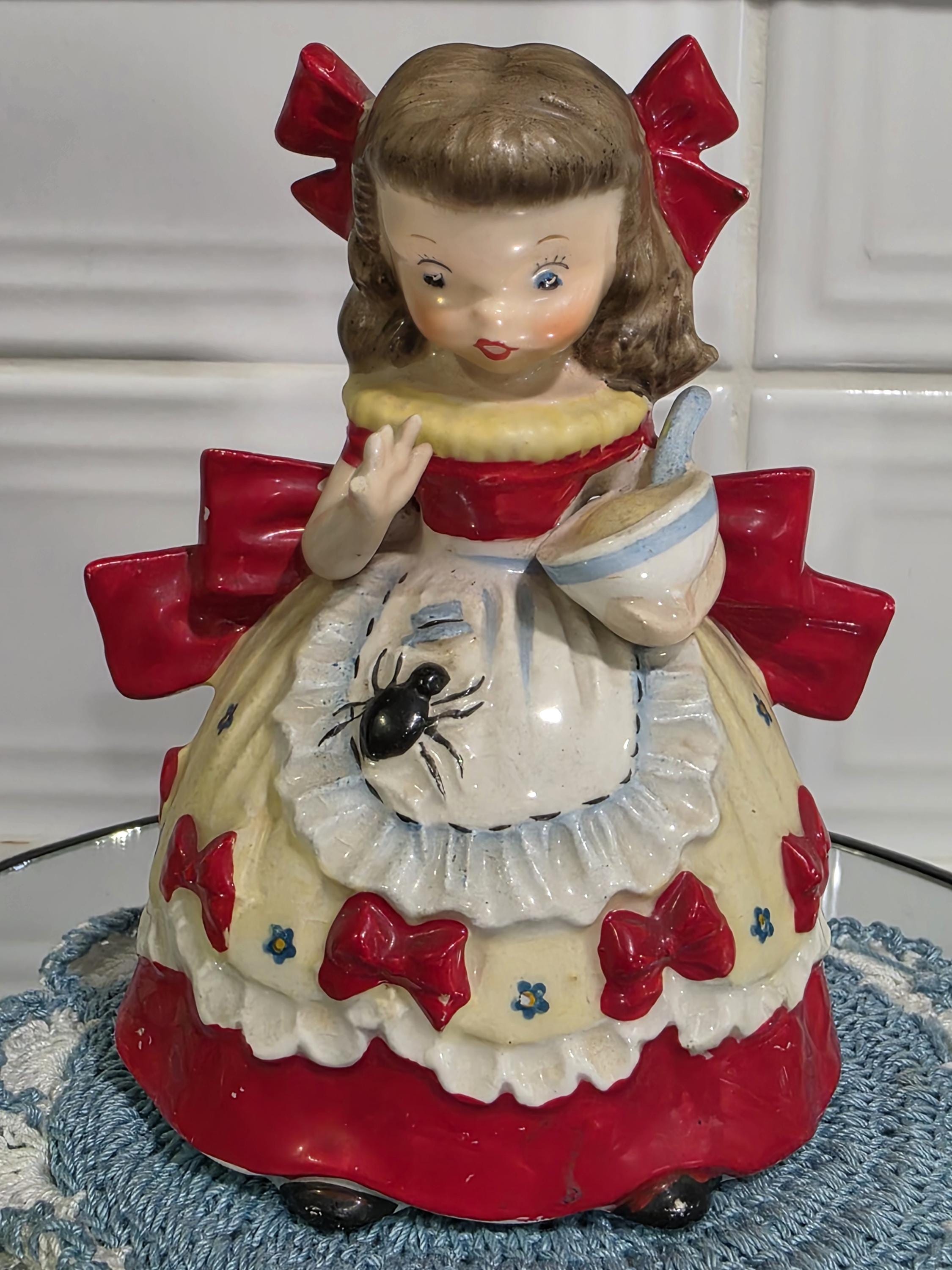 Vintage Napco Little Miss Muffet Figure, Napco Collectable, Storybook ...