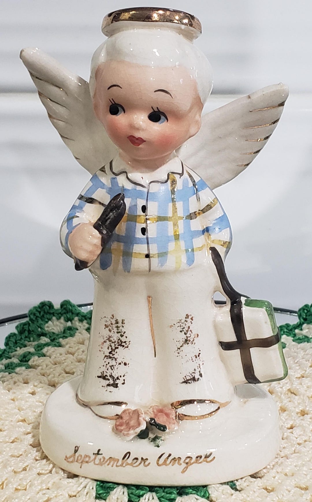 Vintage Napco Boy September Angel, Boy Angel, Angel of the Month ...