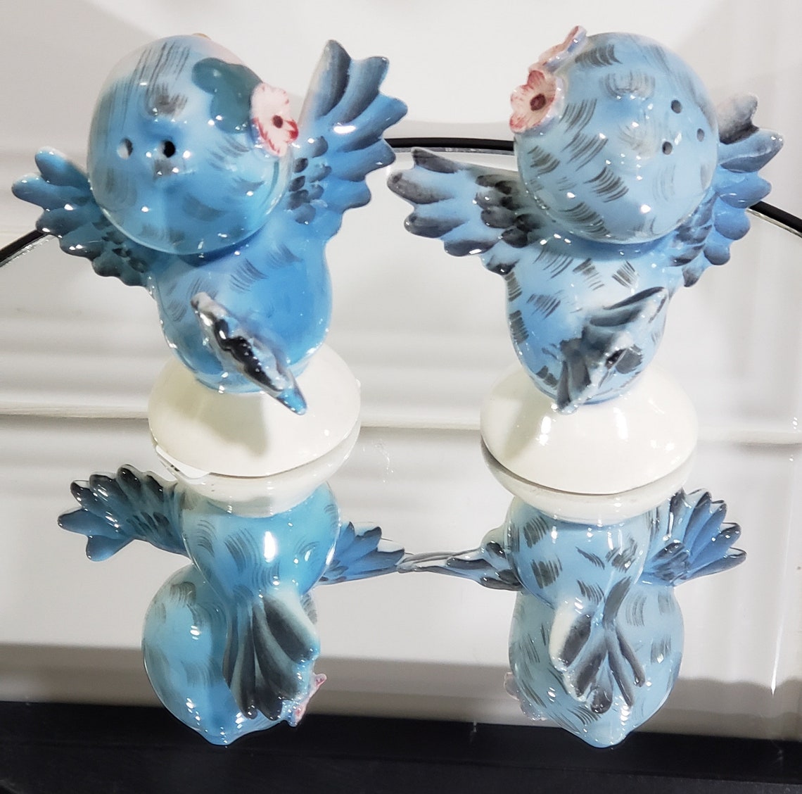 Vintage Lefton Bluebird Rhinestone Eyed Shaker Set, Bluebird Shaker Set ...
