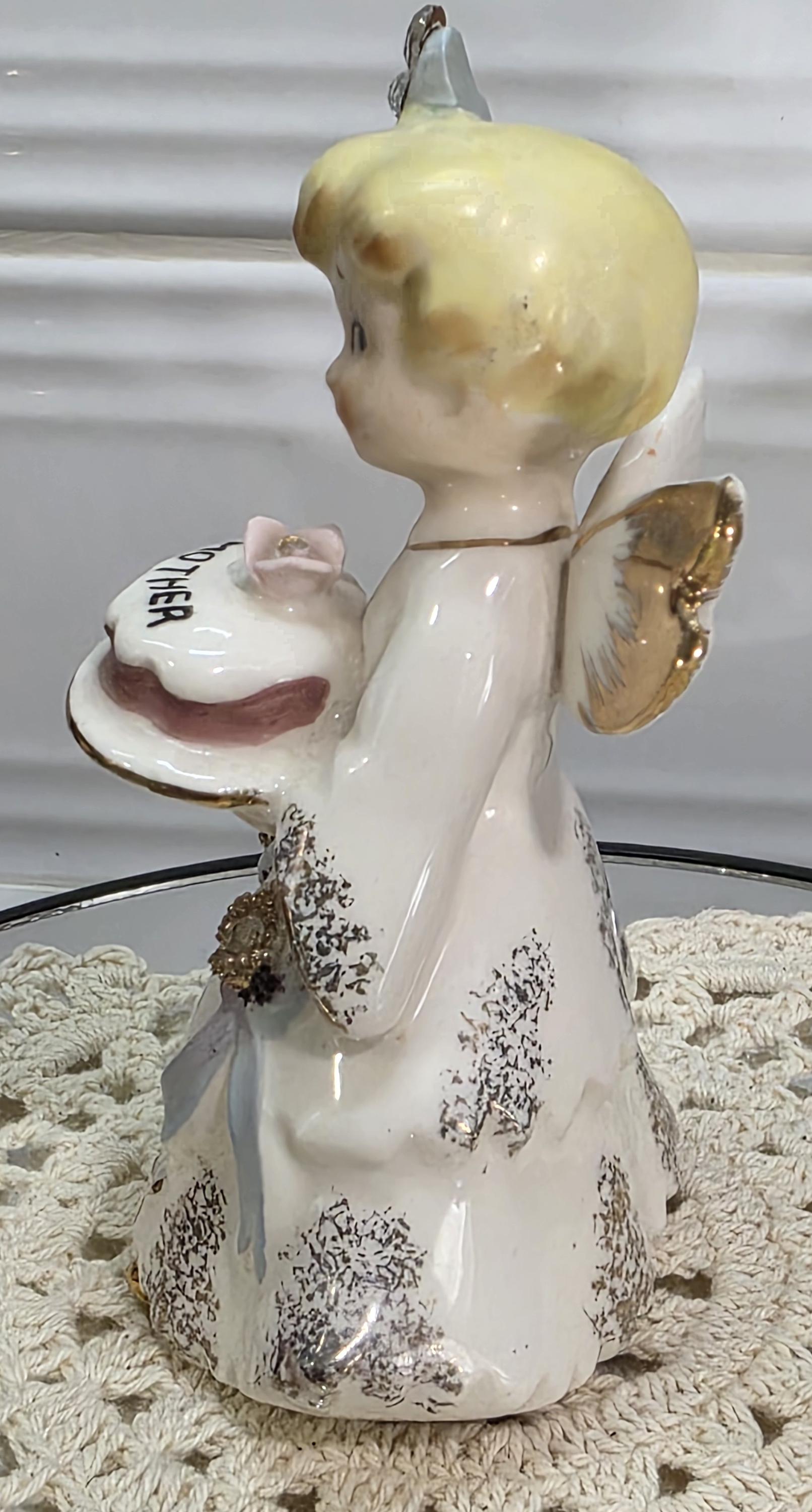 Vintage Lefton May Angel of the Month, Mother's Day Angel, Mother's Day ...