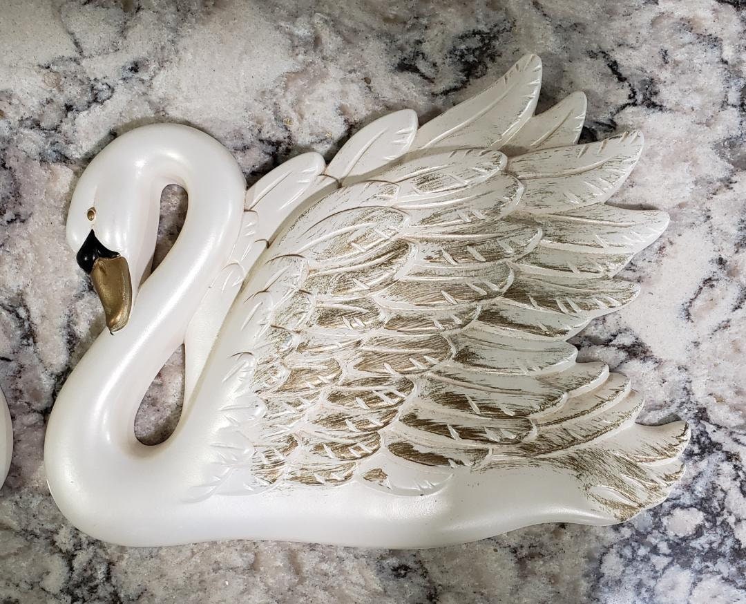 Vintage Miller Studio Swan Chalkware, Vintage Bathroom Decor, Vintage ...