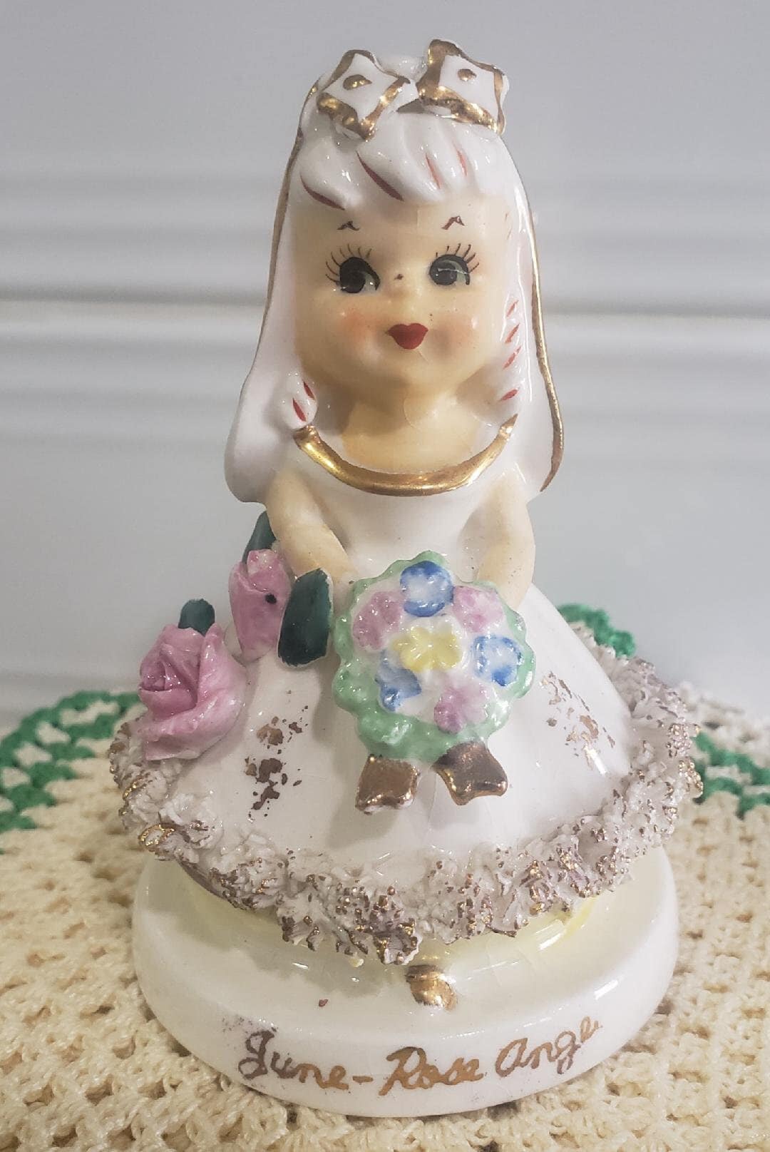 Vintage Lefton June Angel, Angel of the Month, Wedding Angel, Birthday ...