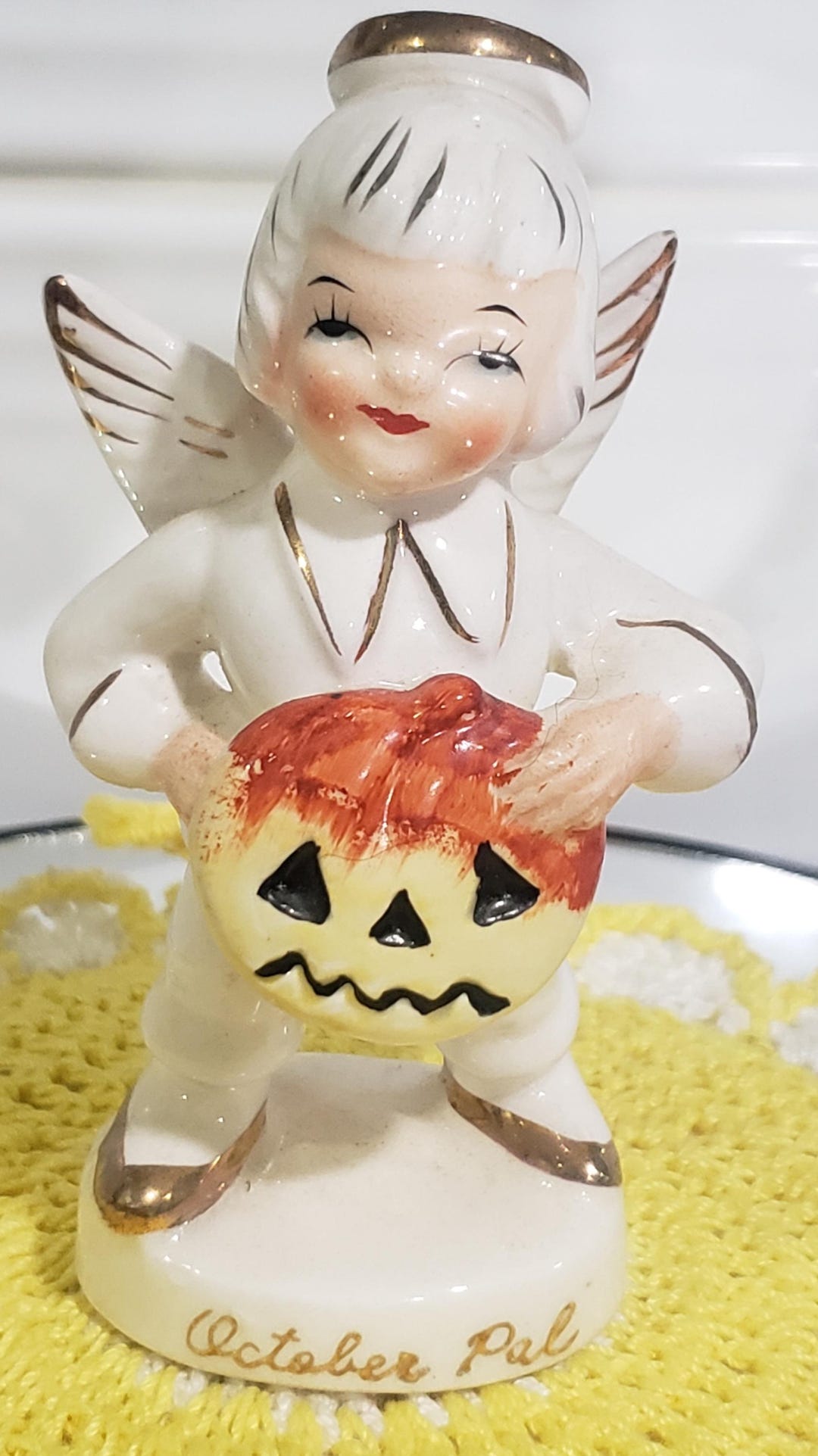 RARE Vintage Napco October Angel Pal, October Pal, October Angel, Angel ...