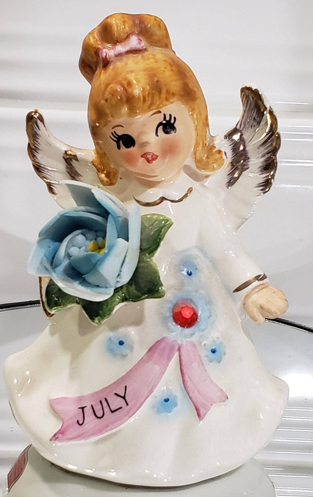 Vintage Lefton July Angel, Birthday Angel, Angel of the Month, July ...