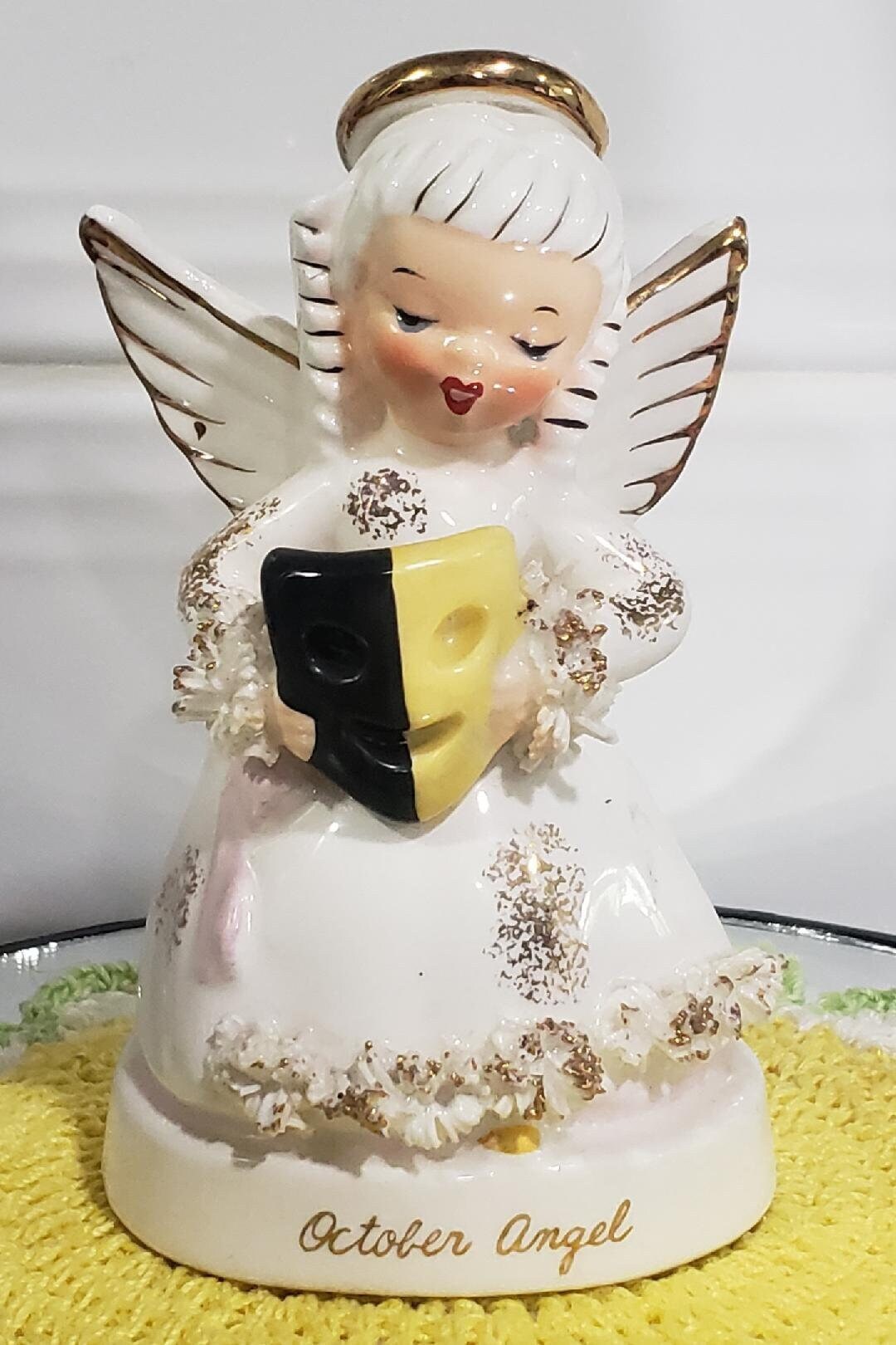 Vintage Napco October Angel Angel Of The Month October Etsy
