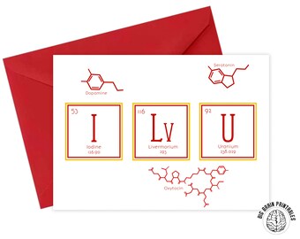 Chemistry Love Card | Etsy