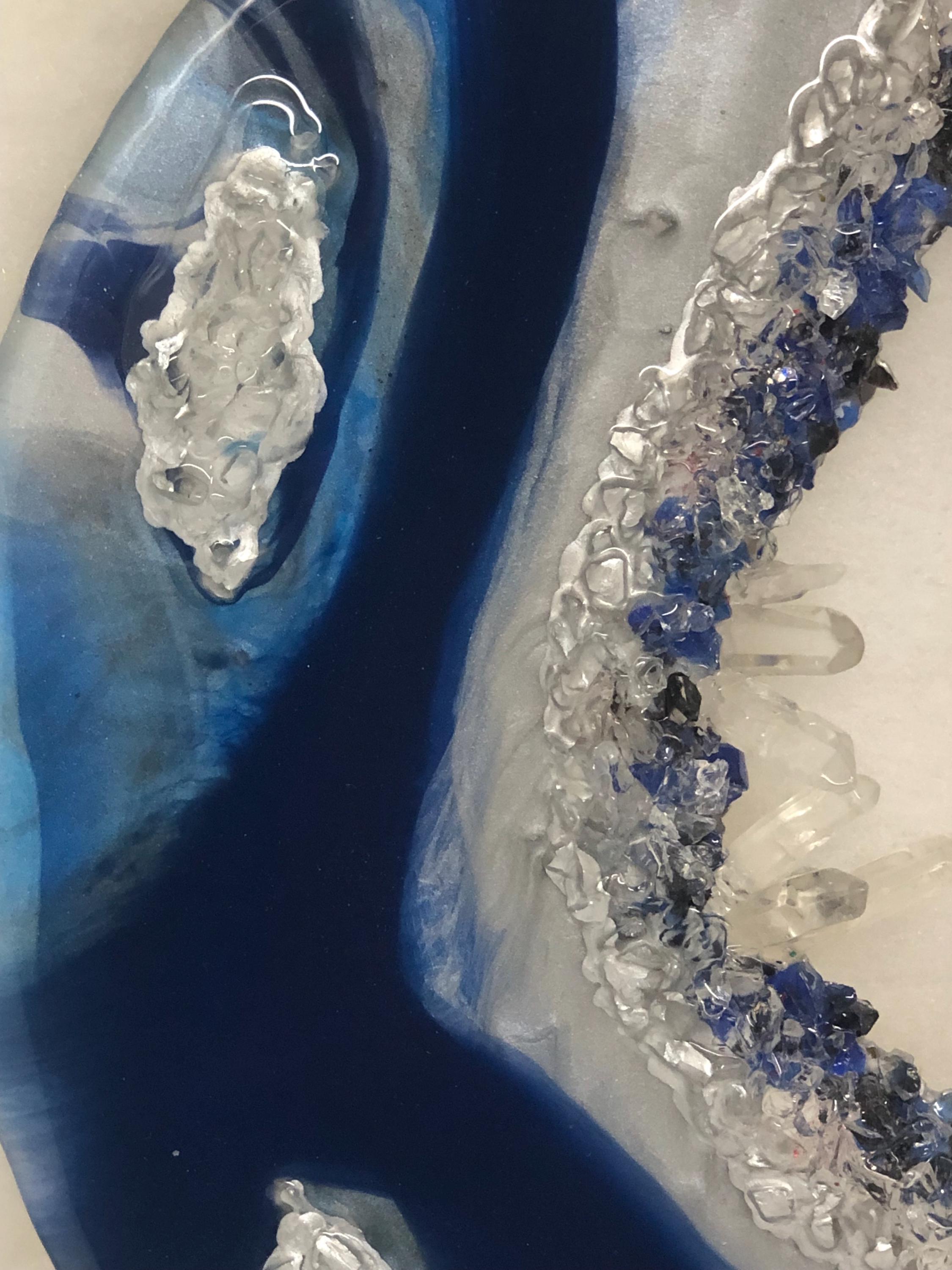 14” Round Resin Geode Pour Painting “sapphire” - Etsy