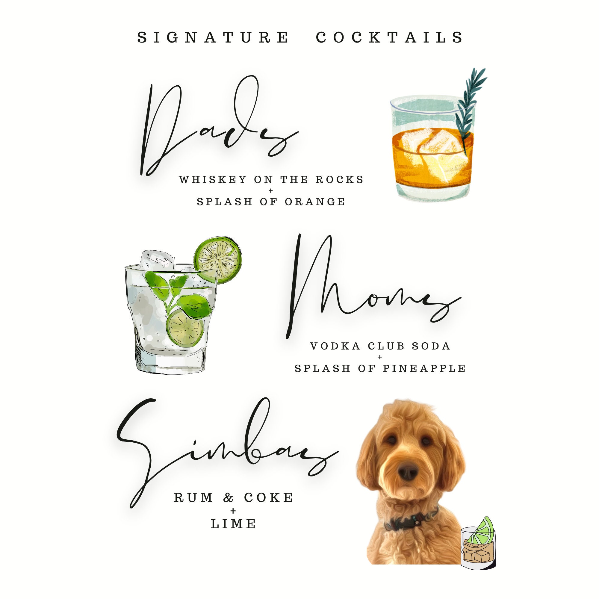 Design Your Own Drink Images & Garnishes Your Pet, Signature Cocktail ...