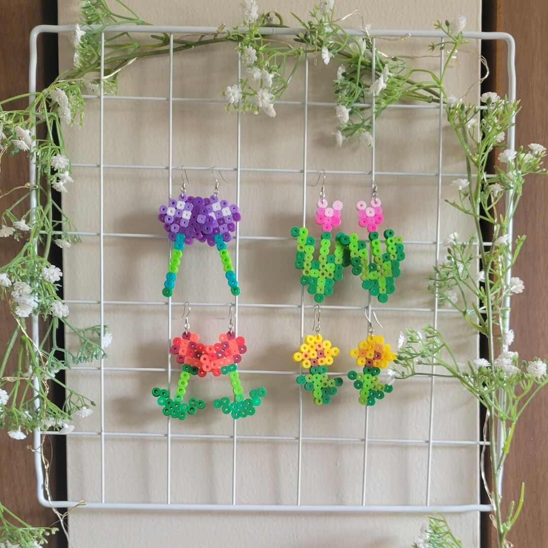 Minecraft Flower Earrings - Etsy