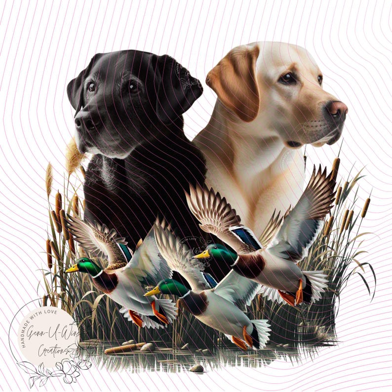 Labrador Retriever Duck Hunting Clipart, Dog Lover Gift (PNG) - Etsy