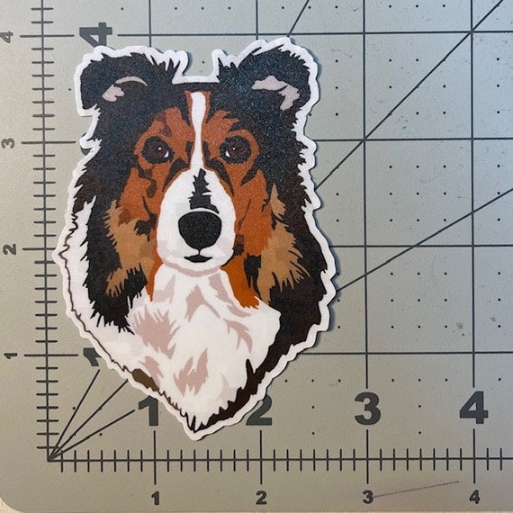 Realistic Illustrated Sheltie Sticker Sheltie Decal Shetland - Etsy