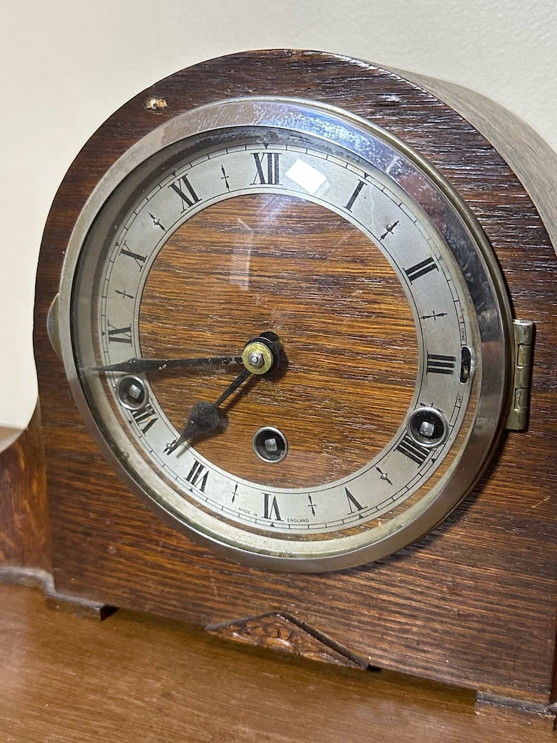 Bee Ess Vintage Wind up Mantle Clock With Key - Etsy