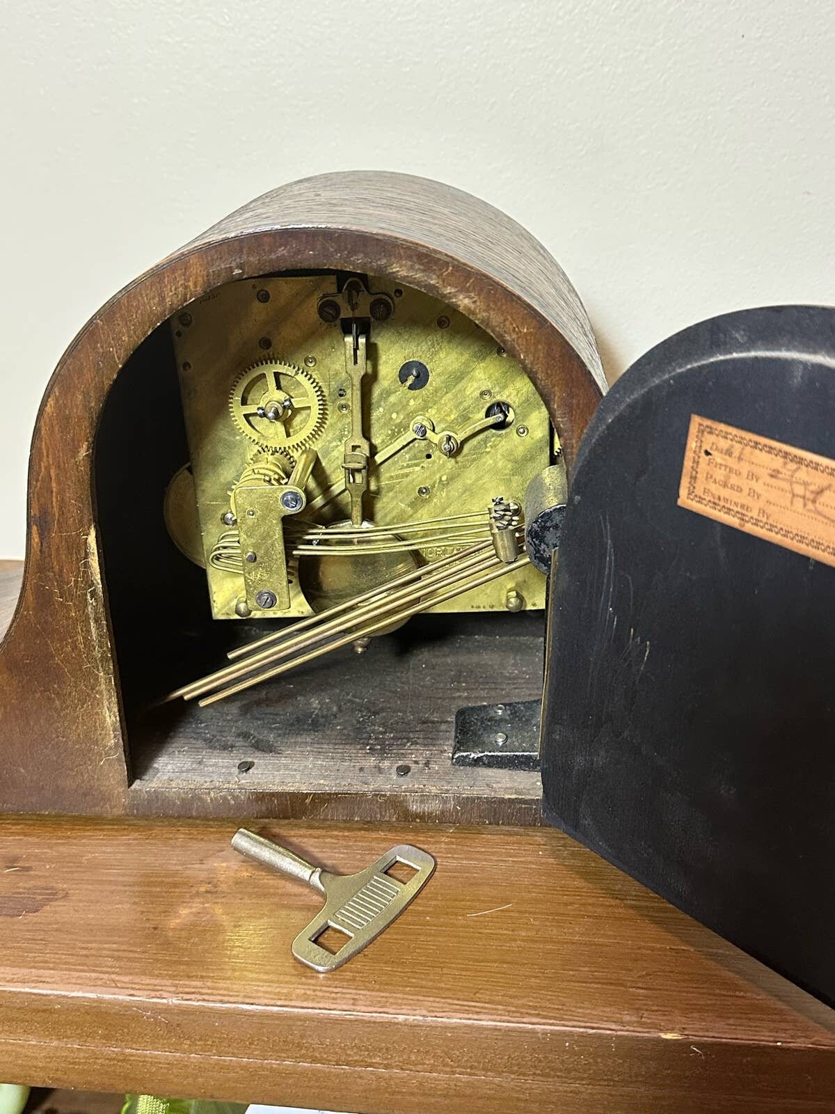 Bee Ess Vintage Wind up Mantle Clock With Key - Etsy