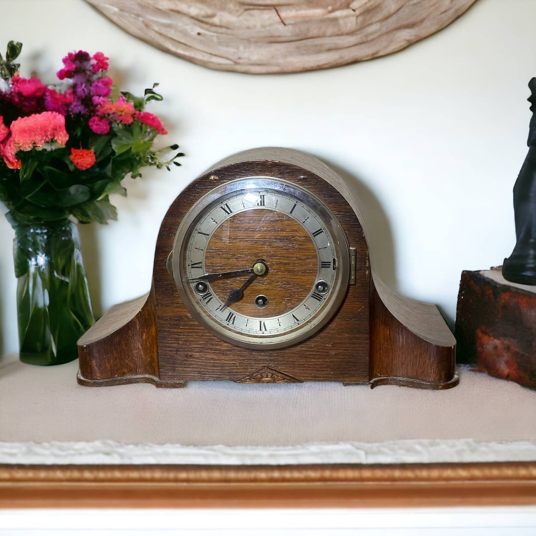 Bee Ess Vintage Wind up Mantle Clock With Key - Etsy