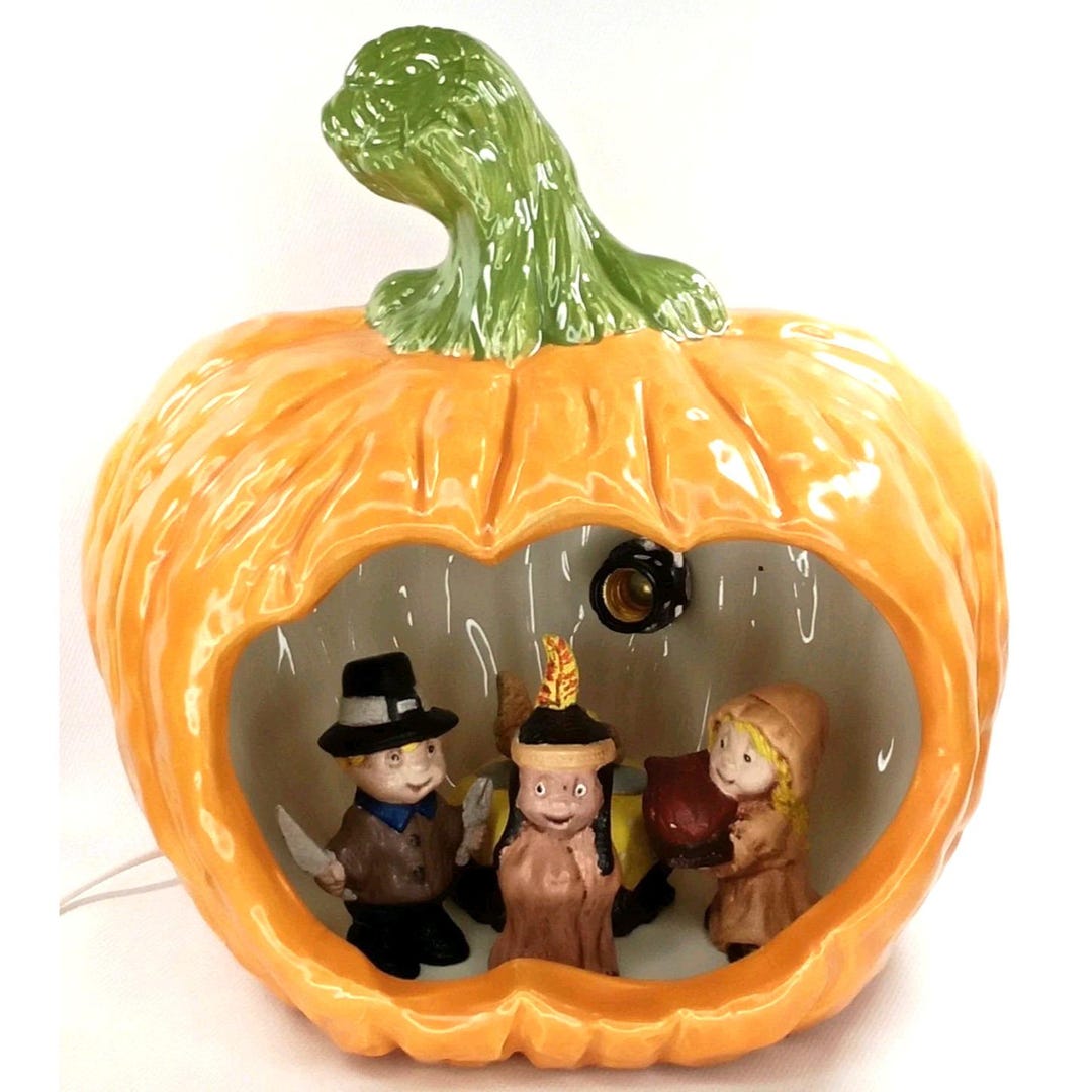 Vintage Thanksgiving Luminary Pumpkin Diorama Nowell Molds 6 Piece Set ...