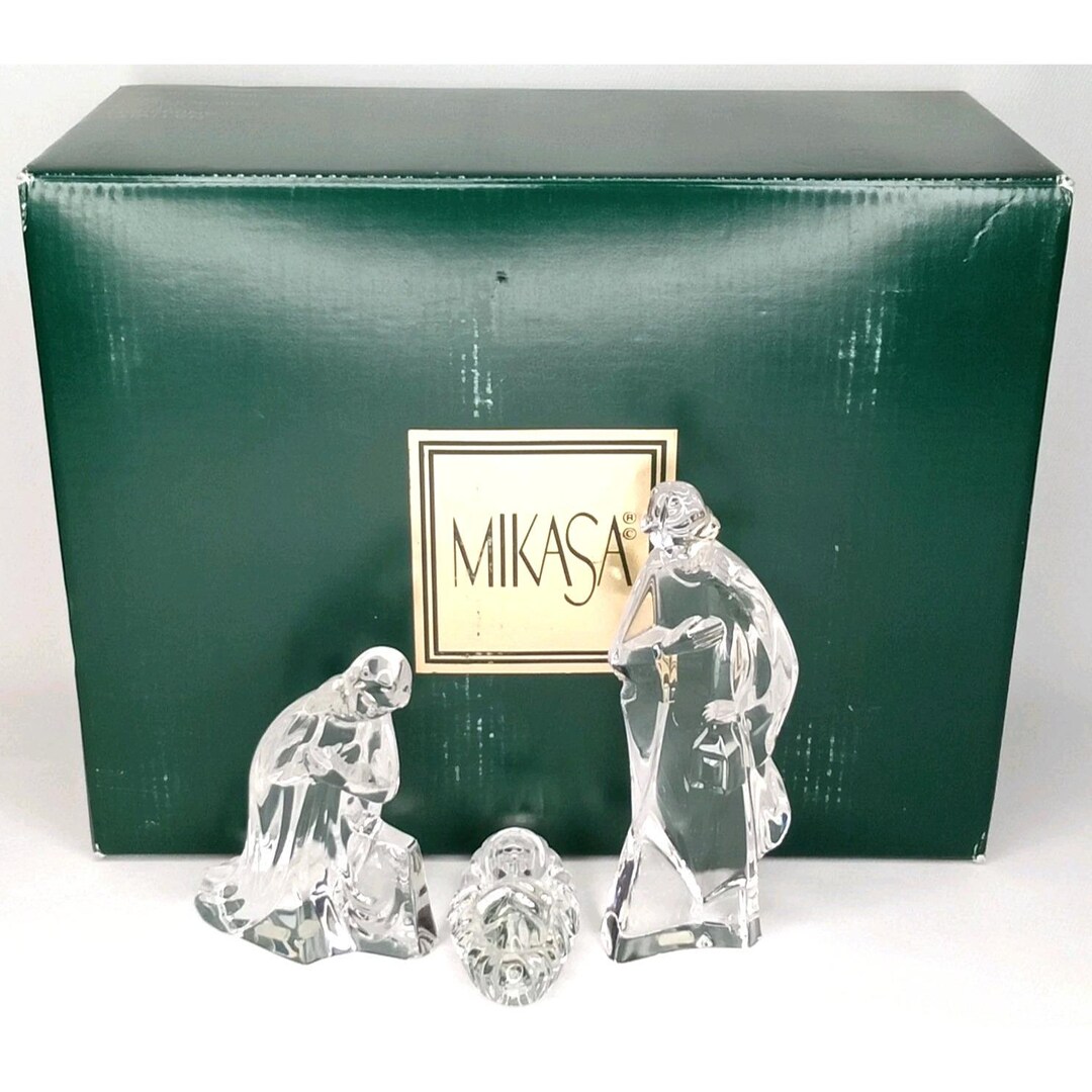 Vintage Christmas Nativity Set With Original Box Mikasa & Waterford ...