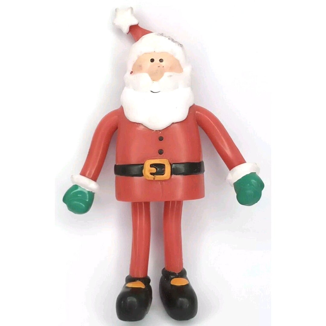 Christmas Santa Claus Bendable Rubber Hallmark 1990s Holiday Decor - Etsy