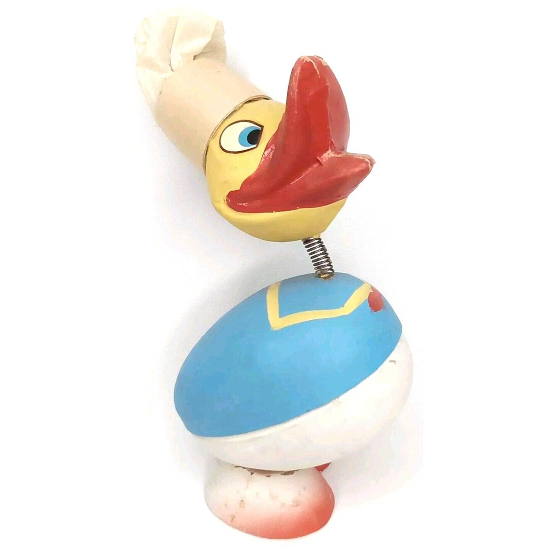 Duck Candy Container Paper Mache Spring Coil Neck Made in West Germany ...