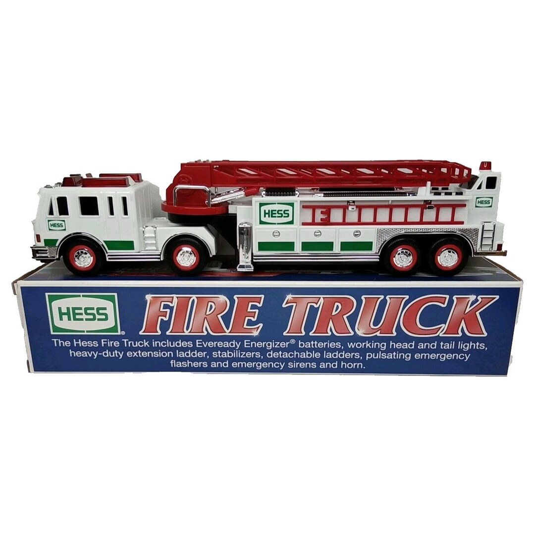Vintage Fire Truck Flashing Lights Working Siren Amerada Hess With Box ...
