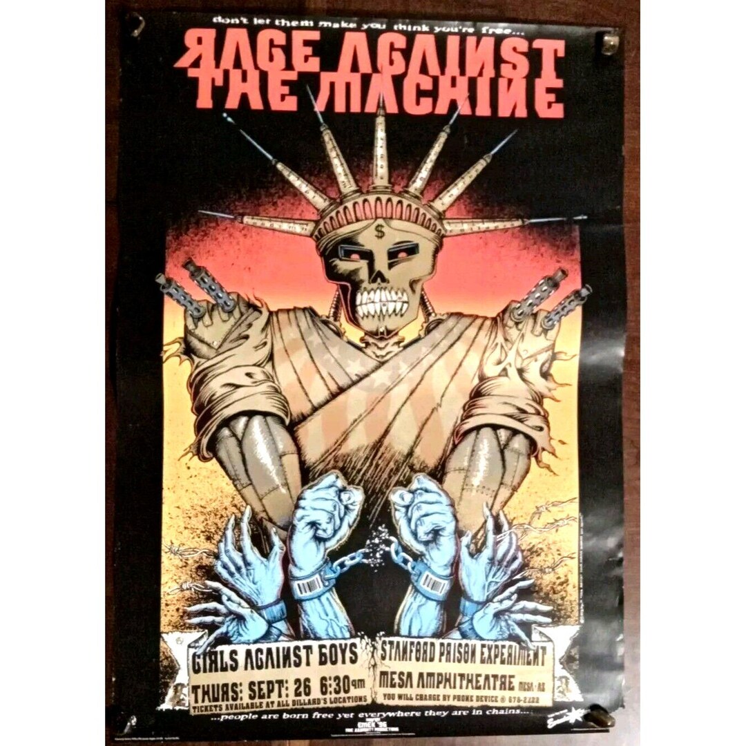 Vintage Poster Rage Against the Machine Mesa Amphitheatre September 26 ...