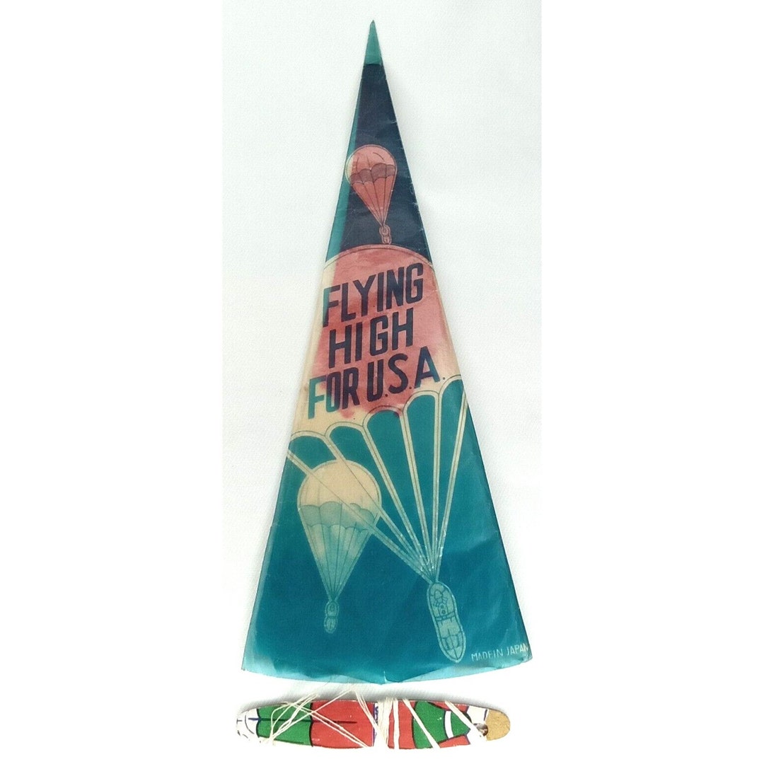 Flying High for USA Parachute Tissue Paper Made in Japan Mid Century ...