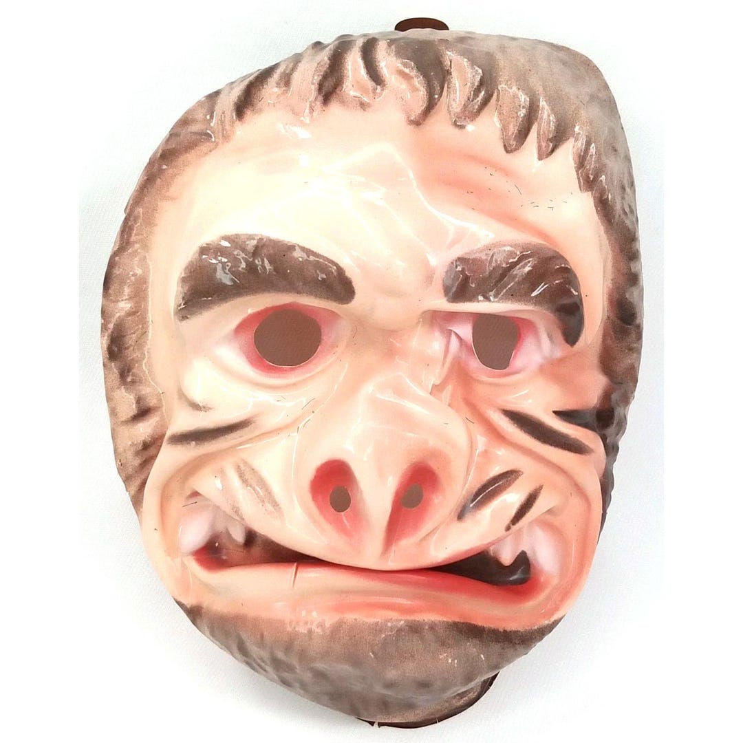 MCM Halloween Caveman Mask Bayshore Industries Made in Hong Kong 1960s ...