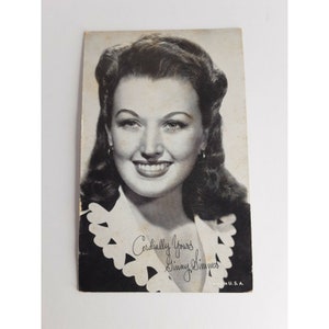 Ginny Simms Actress Lithograph Photograph Headshot 1940s Hollywood - Etsy