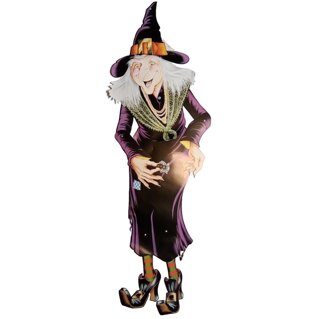 Vintage Halloween Diecut Decoration Jointed Witch the Beistle Company ...