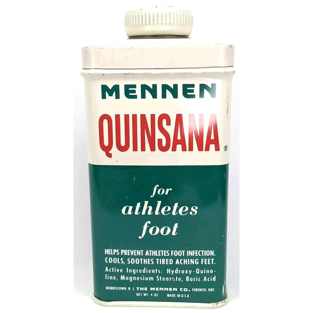 Wartime Podiatry Mennen Quinsana Foot Powder in Original Tin 1940s Old ...