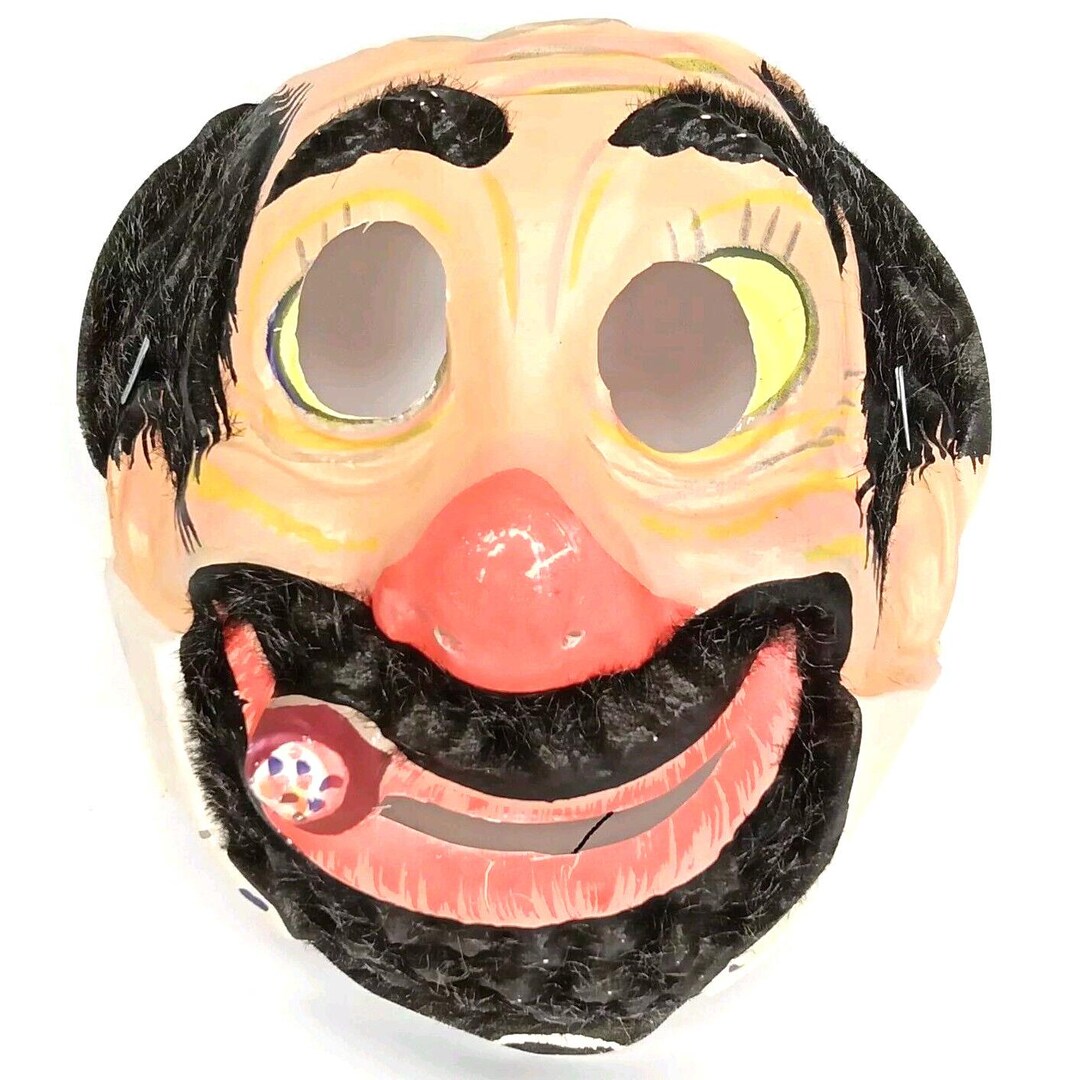Halloween Mask Hobo Clown Smoking A Cigar Vintage Holiday Decor - Etsy