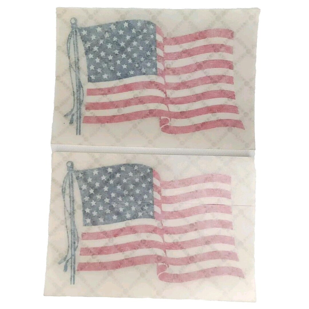 MCM Patriotic Sticker American Flag Avery Adhesive Red White & Blue Set ...