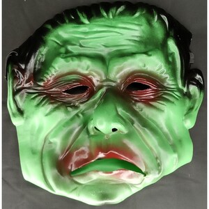 Halloween Monster Mask Green Face Vintage Trick or Treat Costume - Etsy