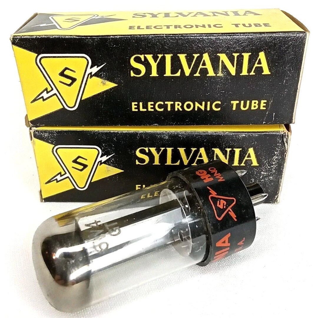 Mid Century Electronic Tube With Box Set of 2 Sylvania Model 6W4GT NIB ...