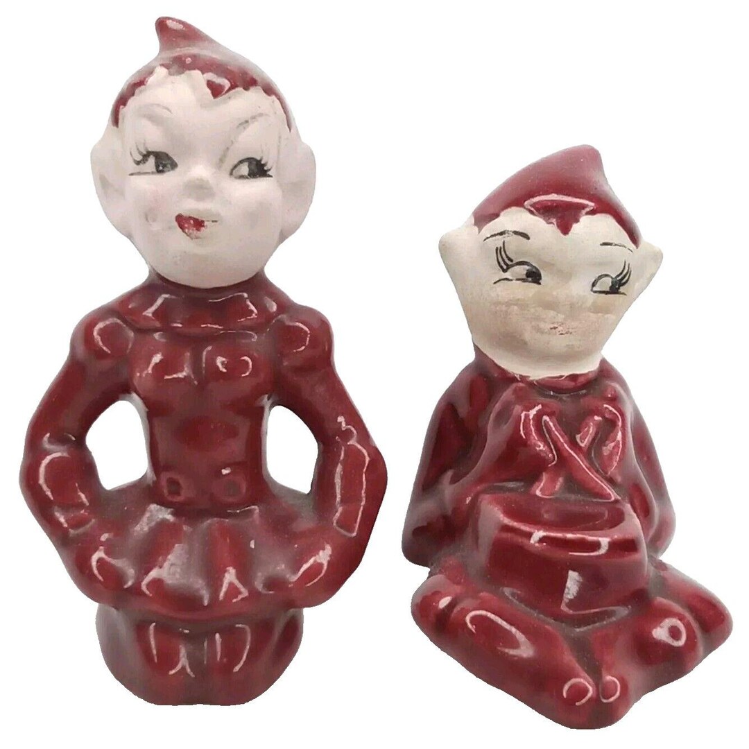 MCM Christmas Pixie Elf Set of 2 Gilner Made in USA 1940s - Etsy