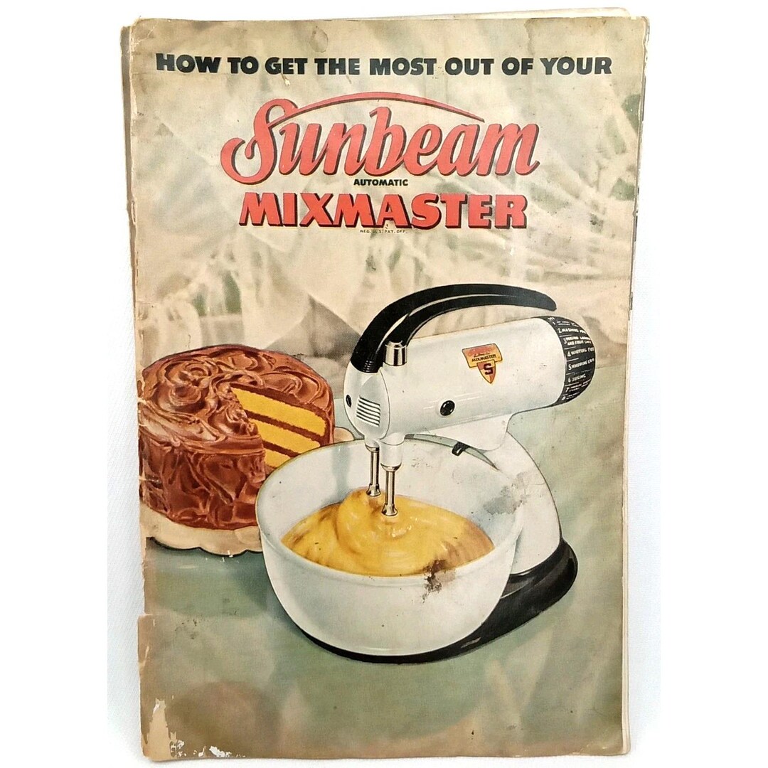 Vintage Sunbeam Mixmaster Cookbook: Cold War Era Baking, 1948 - Etsy