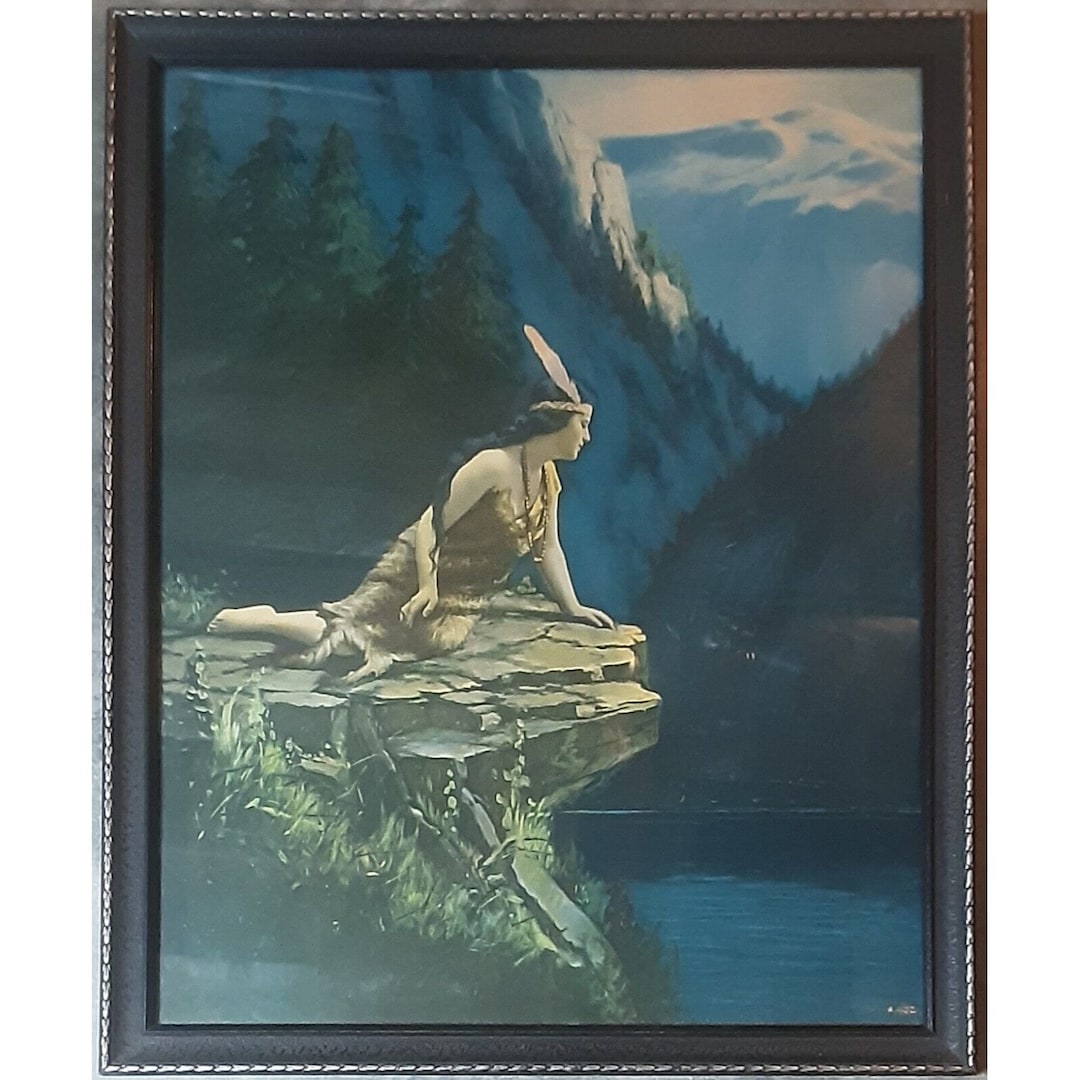 Art Native American Robert Atkinson Fox Indian Maiden Framed - Etsy