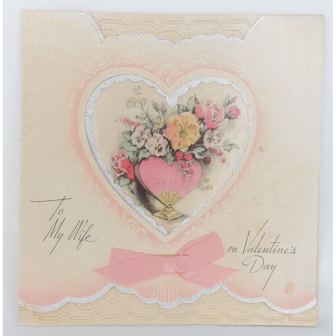 Valentine Card to My Wife Rust Craft 1930s Depression Era Romantic ...
