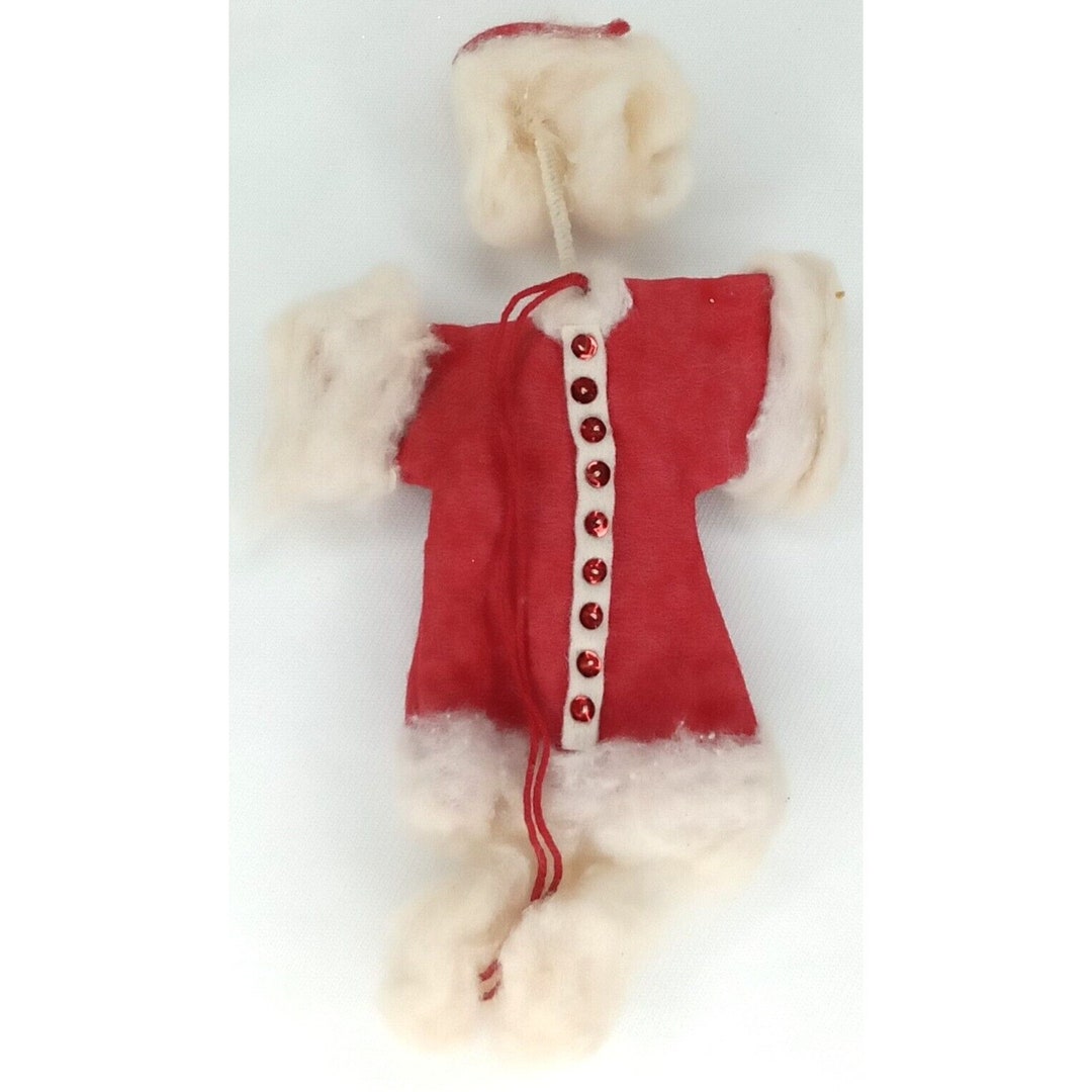 Christmas Santa Claus Pipe Cleaner Outfit Handmade Vintage Holiday ...