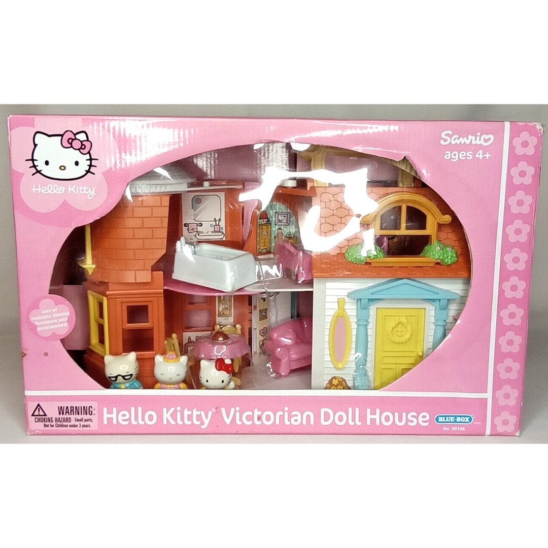 Hello Kitty Victorian Doll House New in Box Old Stock Pink & White Toy ...