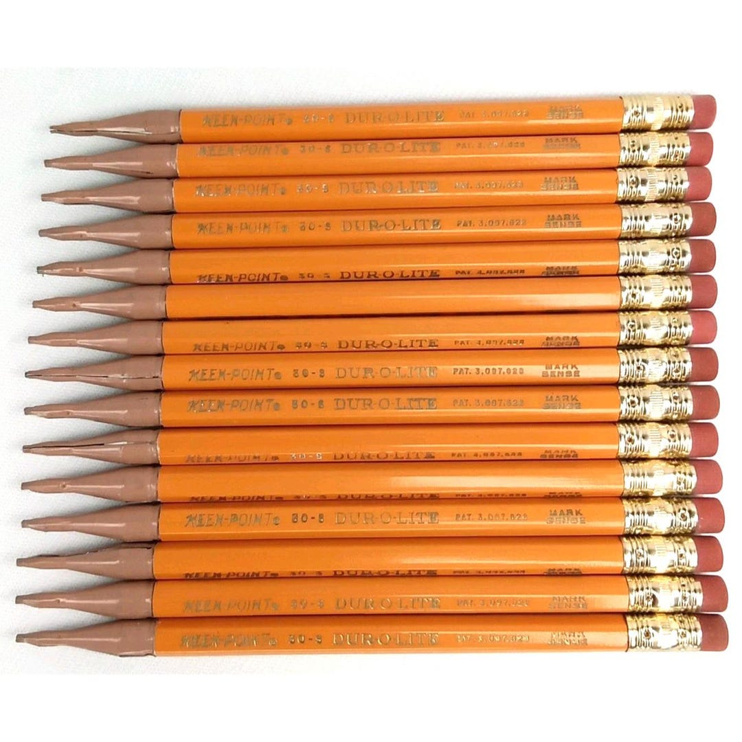 MCM Mechanical Pencil Set of 15 Dur-o-lite Keen-point Yellow Metal USA ...
