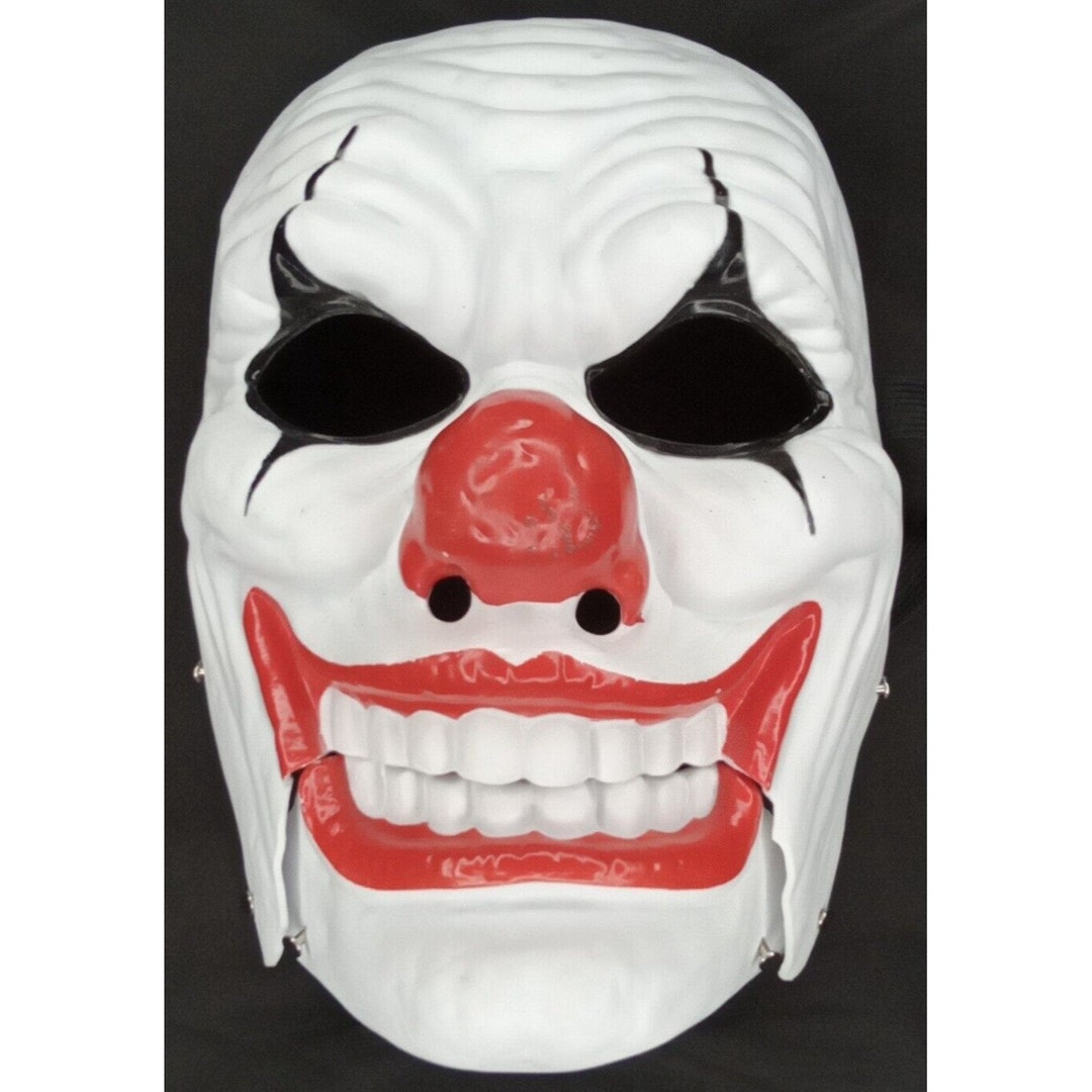 Halloween Mask Evil Clown Movable Jaw Vintage Trick or Treat Costume - Etsy
