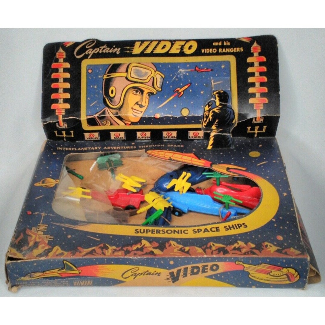 Captain Video Supersonic Space Ships With Box Complete 1950s Lido Toy ...