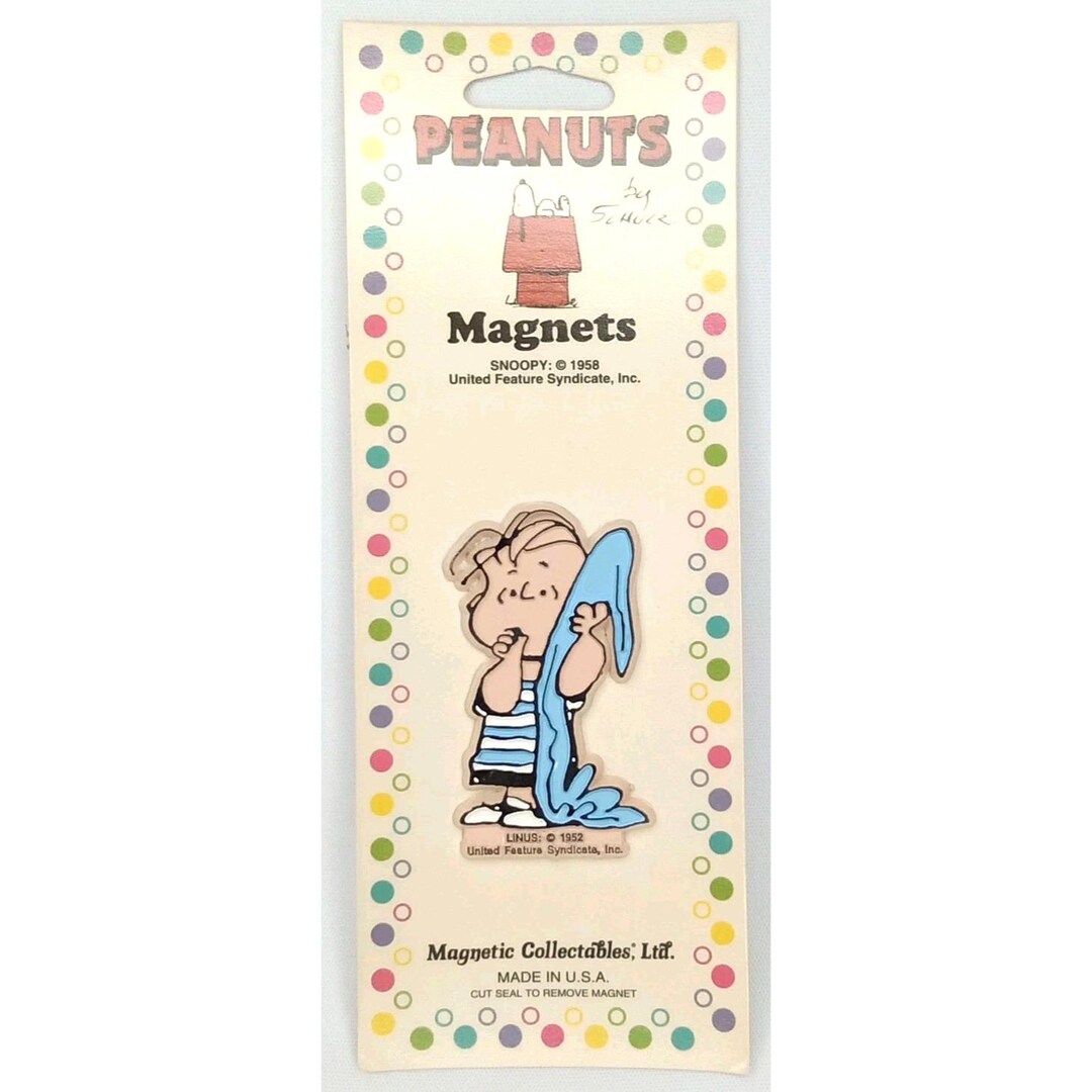 Vintage Magnet Linus Van Pelt Peanuts Gang Magnetic Collectables Sealed ...