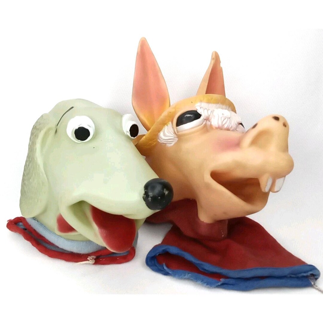 MCM Molded Rubber Hand Puppet Set Charlie Horse & Hush Puppy Tarcher ...