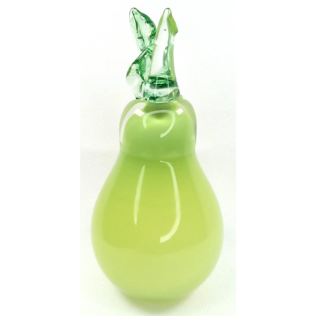 Vintage Art Glass Pear Paperweight: Adam Jablonski Signed Polish ...