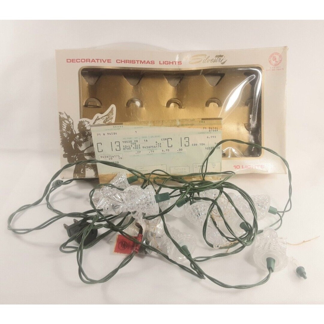 Christmas Lights Sylvestri Angel Bulb Covers With Box Mid-century ...