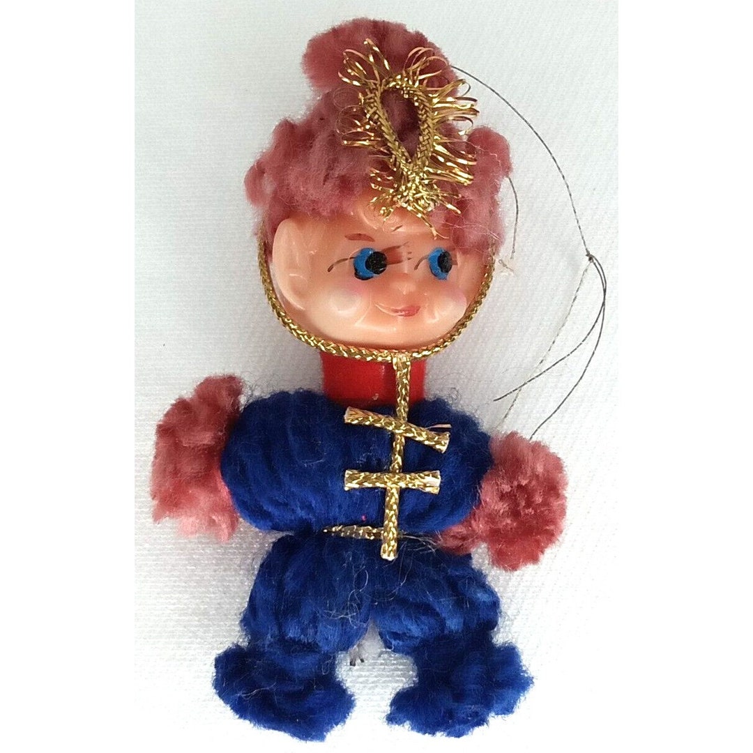 Christmas Ornament Bavarian Soldier Pipe Cleaner Yarn Mid-century ...